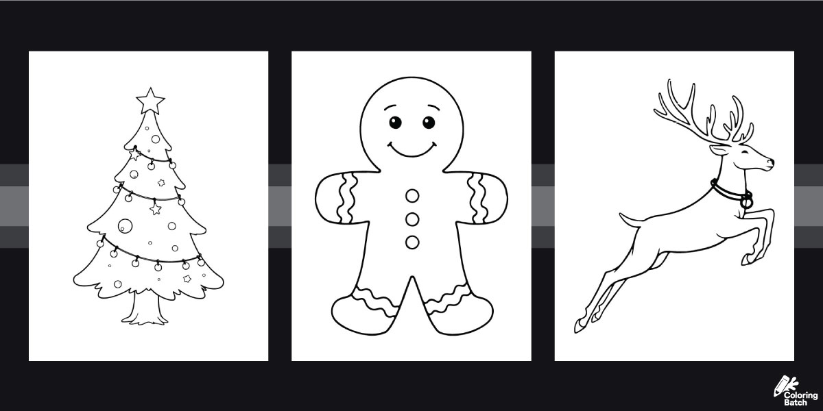 Christmas Coloring Pages - (60 Printable PDF)
